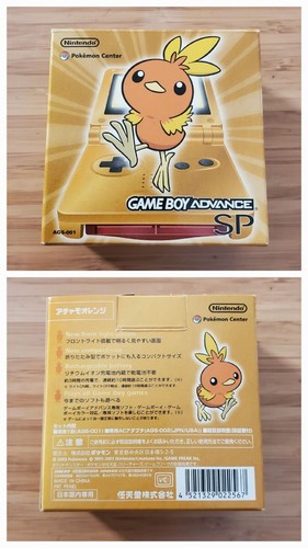 GAME BOY Advance SP Achamo Torchic Orange Pokemon w/Box AC adapter ...