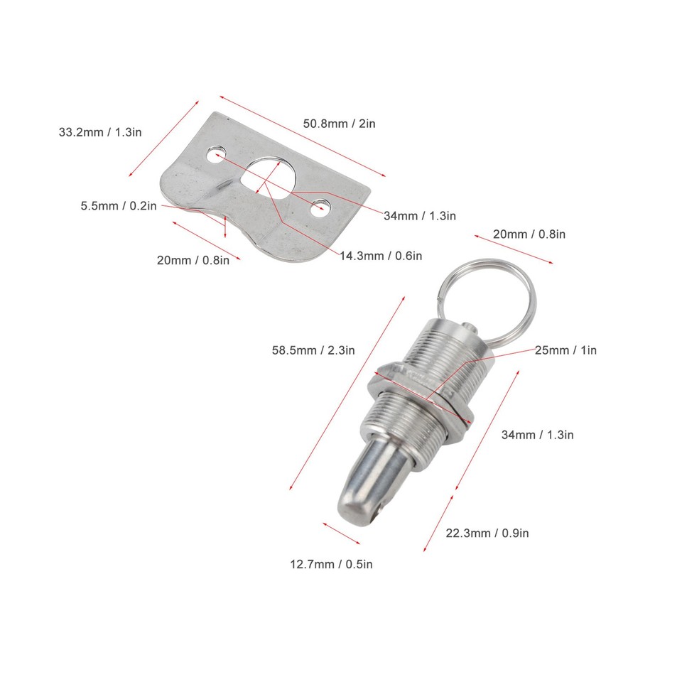 58.5mm Latch Lock Fastener Marine Latch Fasteners High Strength For ...