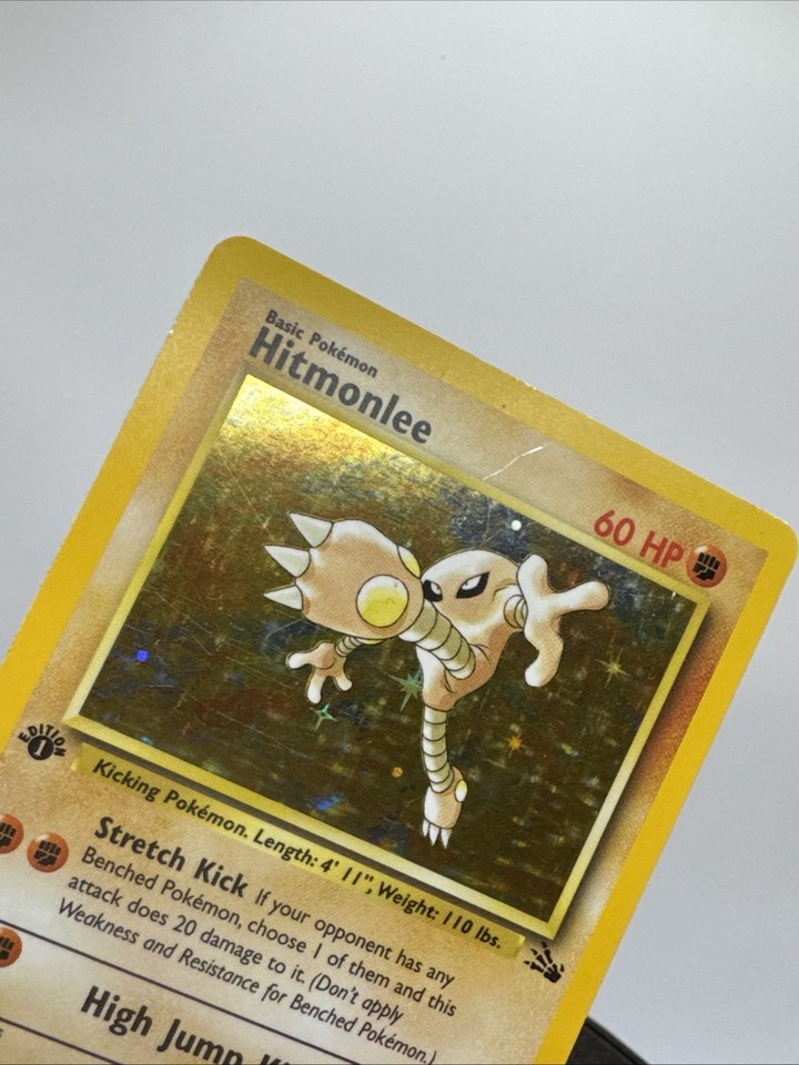 1st Edition Hitmonlee 7/62 Fossil 1999 Holo Rare WOTC Pokémon Card TCG ...