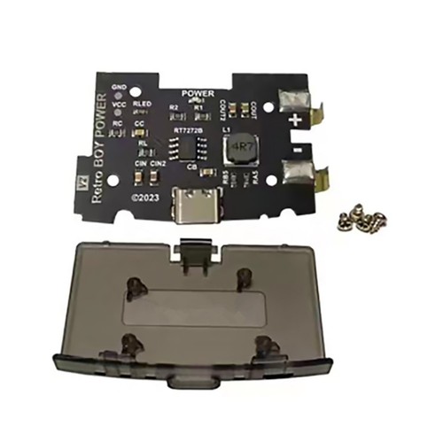USB Type C External Slot Power Board w/ Back Cover For GBA Game Boy ...