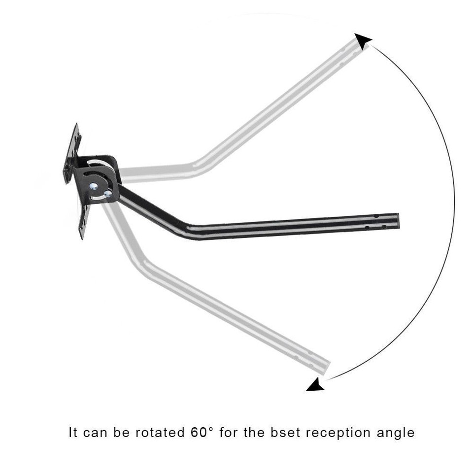 Adjustable Outdoor TV Antenna Satellite Dish J Pole Mount Base Tripod ...