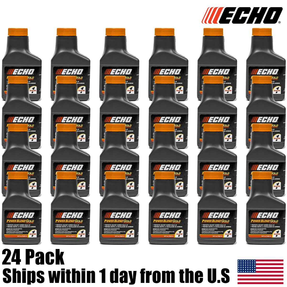 24 Pack Echo Oil 2.6 oz Bottles 2 Cycle Mix for 1 Gallon – Power Blend 6450001G | eBay