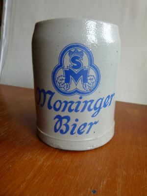 Bierkrug Steingut 0,5 l bedruckt: ‚Moninger Bier‘ - 1970er Jahre ...