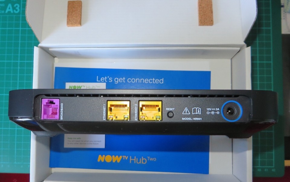 Sky NowTV NR801 Hub 2, 2 Giga Port ADSL Wireless UK Router,microFilter ...