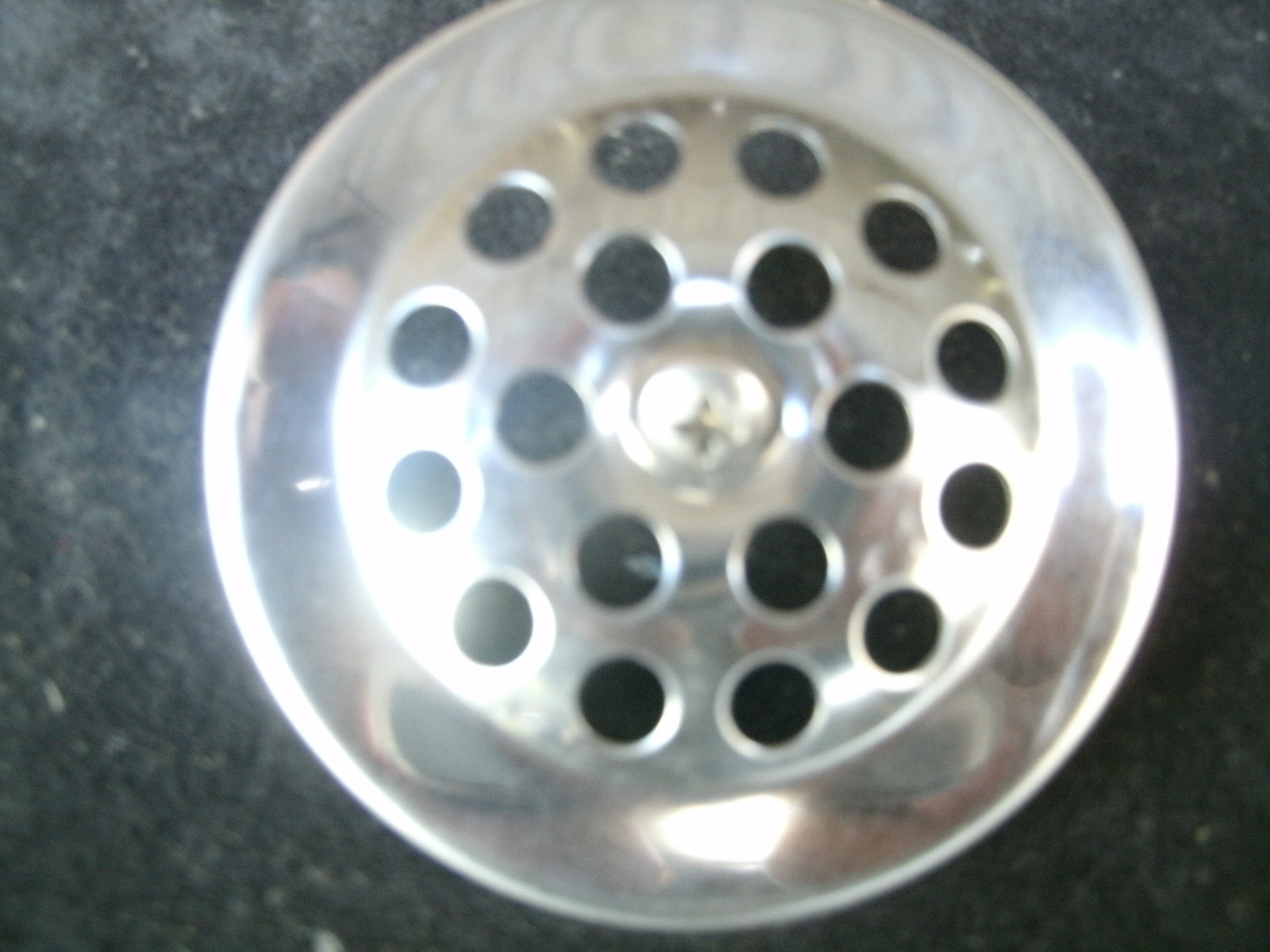 FREE S&H! STOP HAIR! CHROME BATH TUB DRAIN WASTE OVERFLOW SHOE STRAINER ...