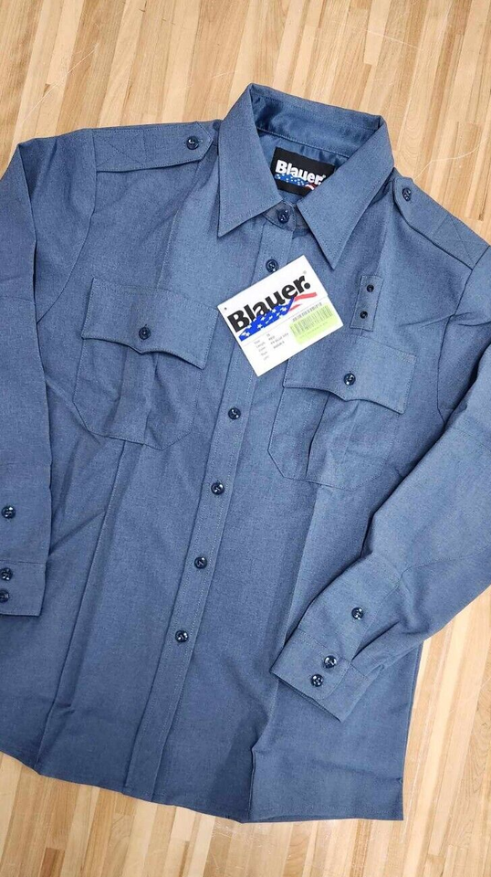 New: Blauer Long Sleeve Class Act 8600W-5 / French Blue - Police ...