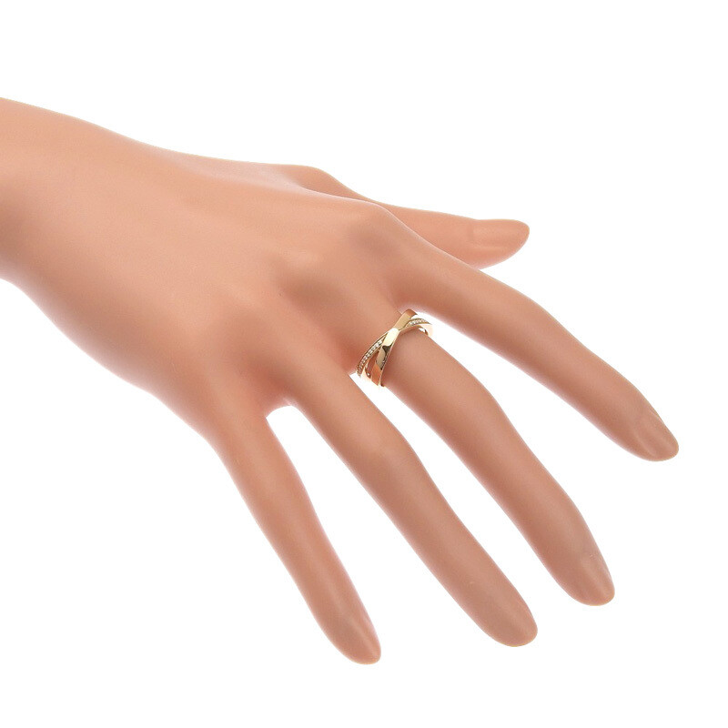 TIFFANY & Co. Atlas X Narrow Cross Ring Diamond K18PG TIFFANY & Co. Atlas X Narrow Cross Ring Diamond K18PG