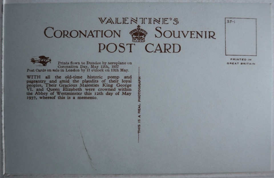 Alt Postkarte Britisch Coronation 1937 King George VI Queen Elizabeth ...