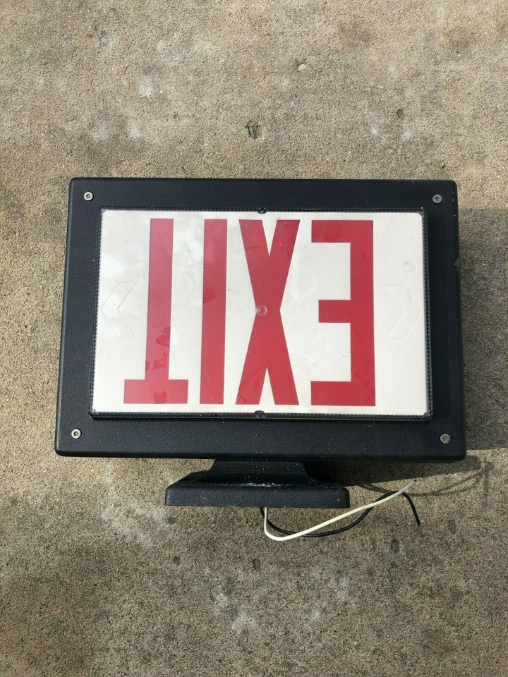 Exit Sign With Mounting Bracket 120 V | eBay