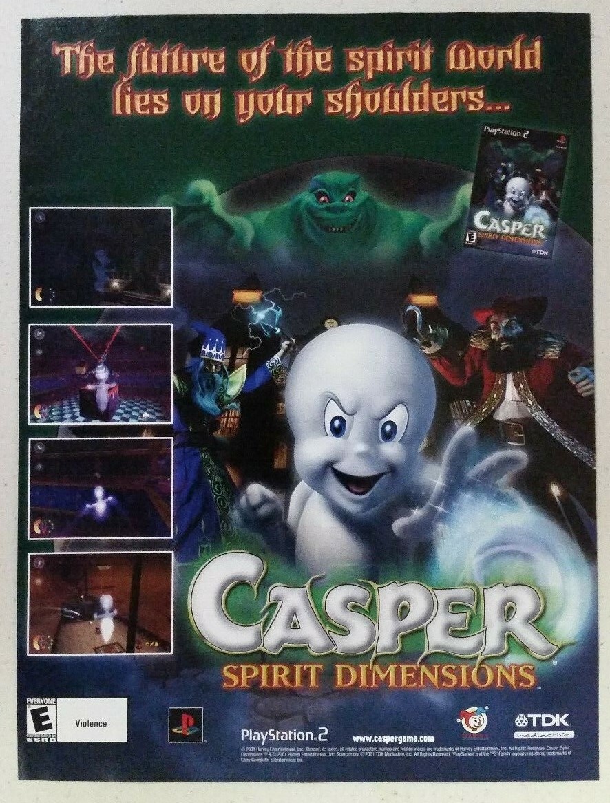 2001 CASPER: Spirit Dimensions Full Page vintage PRINT AD video game ...