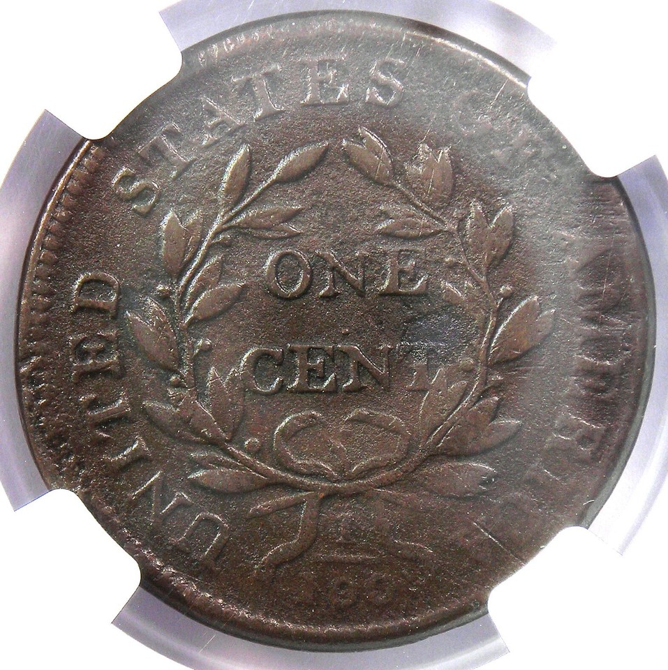 1807/6 Draped Bust Large Cent 1C - Certified NGC VF Details - Rare ...