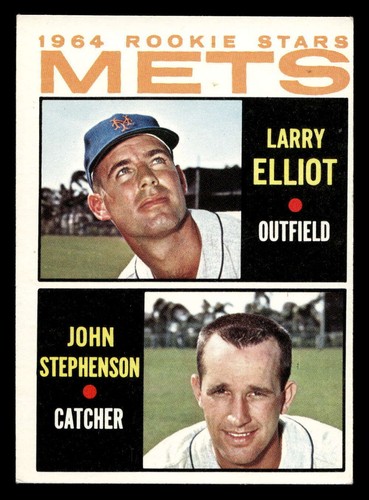 1964 Topps #536 Larry Elliot/John Stephenson Mets Rookies Excellent+ RC ...
