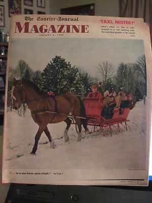 Louisville Courier Journal Magazine 1-4-1959. Taxi Cab Driver Feature ...