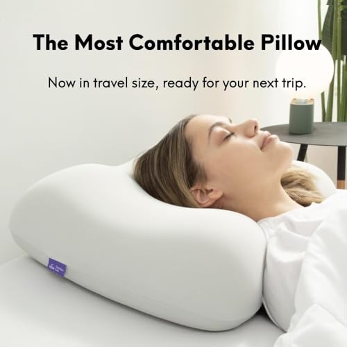 Cushion Lab Travel Deep Sleep Pillow – Compact Memory Foam Neck Light ...