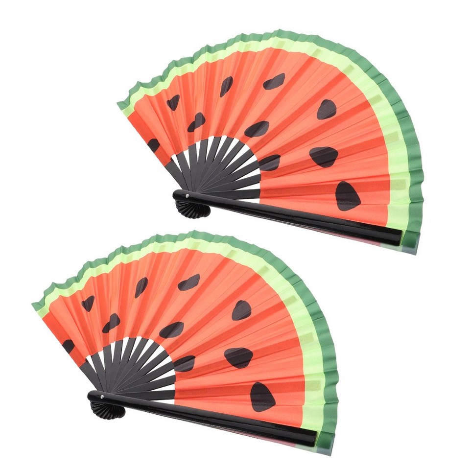 2 Pcs Handheld Fans Folding Dancing Party Dance Festival Decoration ...