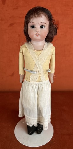 Antique12.5" German Bisque Shoulder Head Doll Mabel Leather Body ...