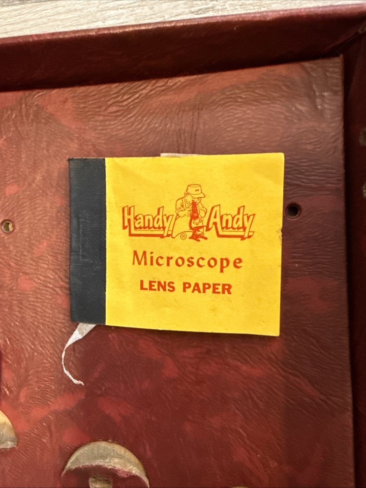 1954 Handy Andy Precision Microscope Set No. 95 & Carrying Case Skil ...