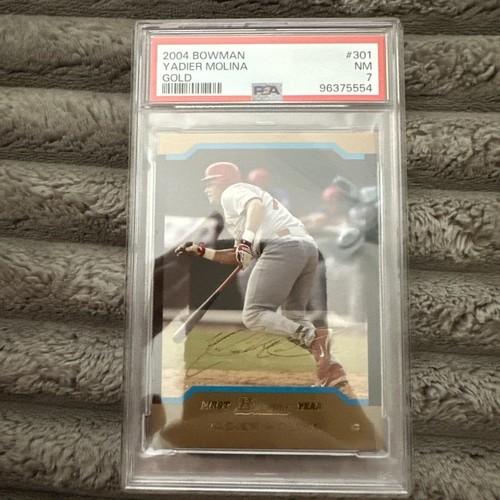 2004 Bowman Gold Yadier Molina RC card #301 PSA 7 | eBay