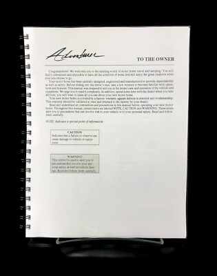 Winnebago 1999 Adventurer Home Owners Manual User Guide Coil Bound: 126 ...