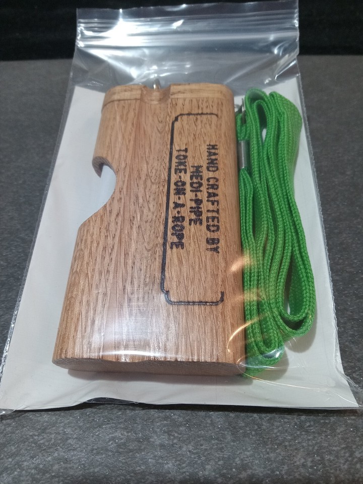 Dugout One Hitter Stash Box Rope-Toke™ By Medi-Pipe™ USA Toke-On-A-Rope ...