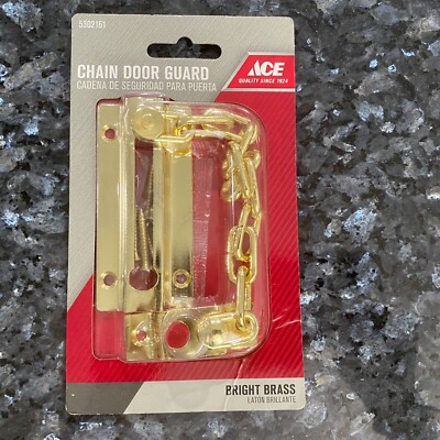 ACE 3-3/8" CHAIN DOOR GUARD, BRIGHT BRASS #5302161 NEW | eBay