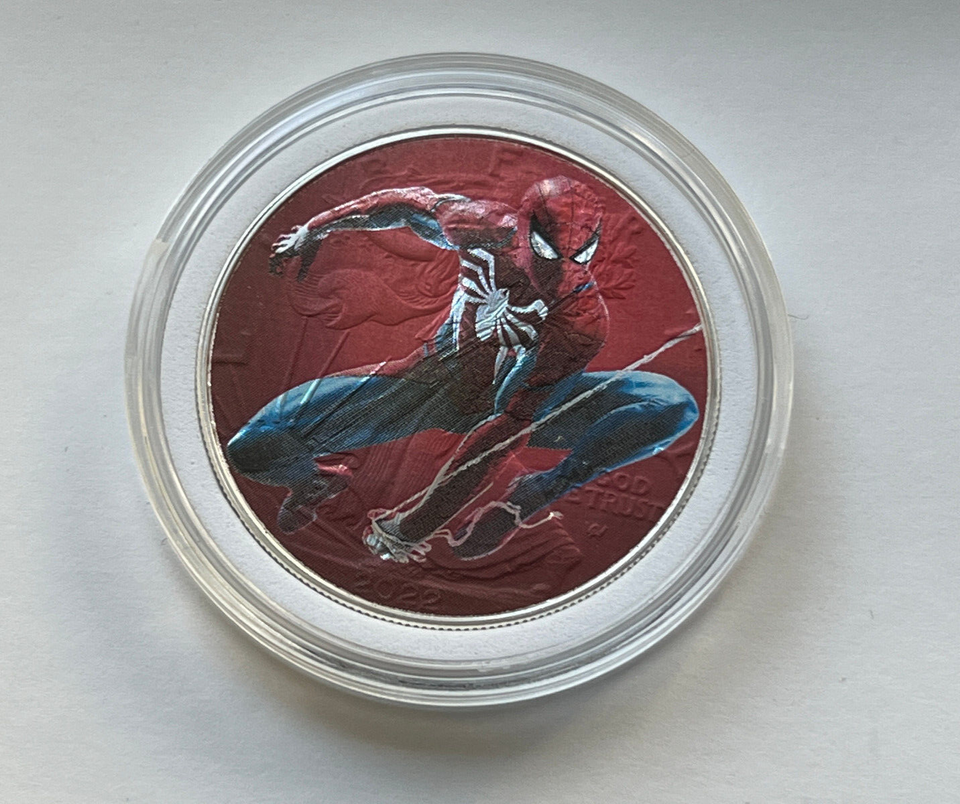 Spider-Man - American Silver Eagle 1oz .999 Silver Dollar Coin ...
