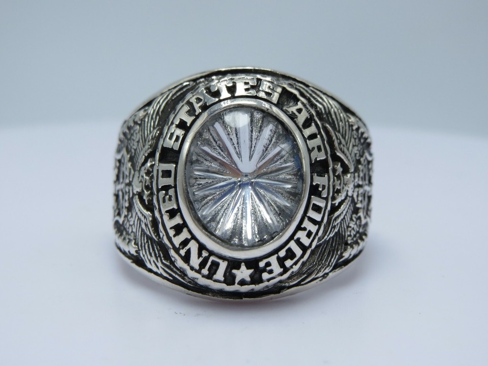 SILVER 925 , RING , AIR FORCE RING , UNITED STATES RING , USAF RING ,US ...