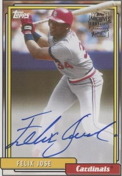 2020 Topps Archives - Fan Favorites Autographs #FFA-FJ Felix Jose (AU ...