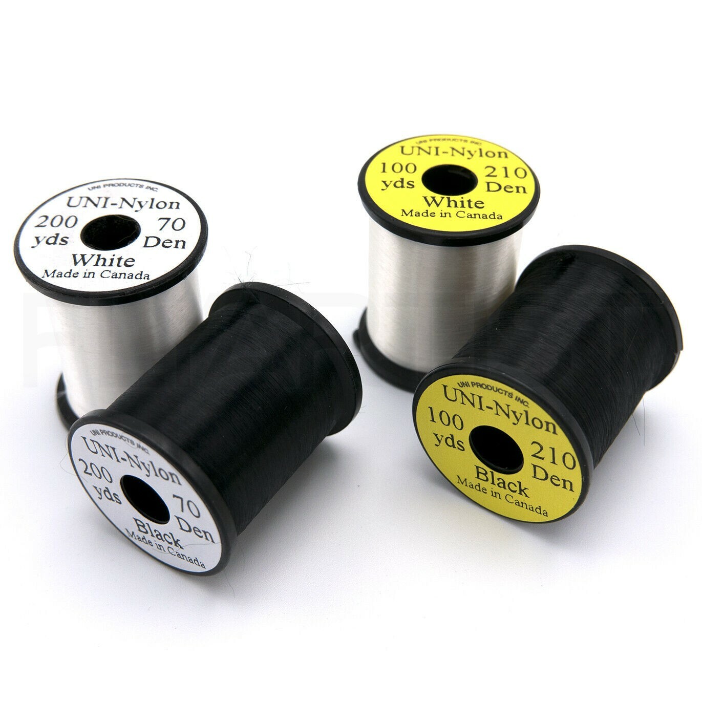 UNI NYLON THREAD - Fly Tying & Jig 70 or 210 Denier - Black White ...