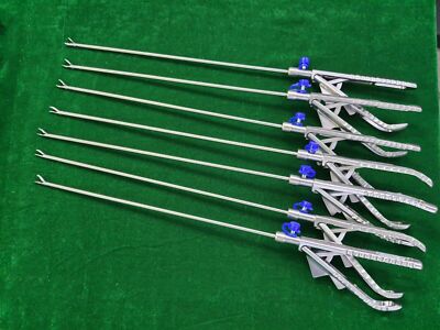 7pc Laparoscopic Needle Holder Curvd Jaw 5mmx330mm Endoscopy ...