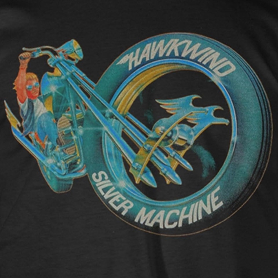 Plastichead Hawkwind Silver Machine Band Logo T Shirt XXL Black | eBay UK