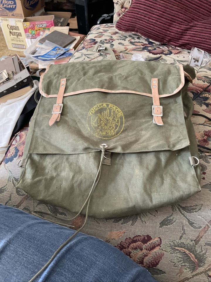Vintage Boy Scouts Yucca Pack Model 185 Backpack Canvas Army Green | eBay