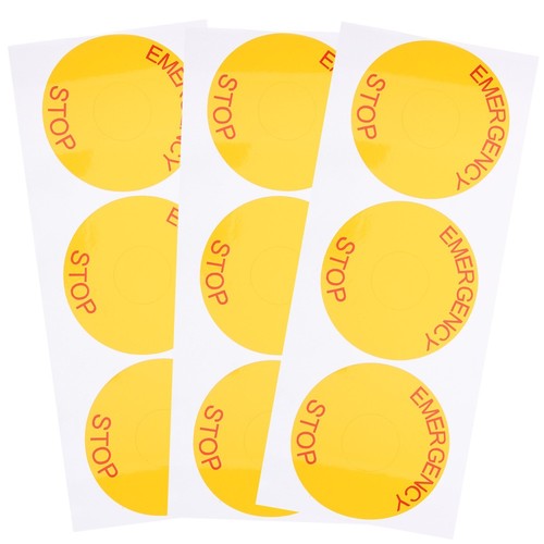 10 Pcs Emergency Stop Sign Sticker Decal Electric Switch Stickers | eBay UK