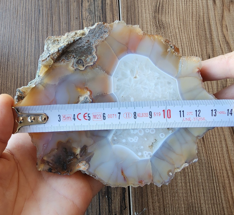 27.19 oz (771 gr) Large Crystal Agate Stone, Agate for Slabbing ...