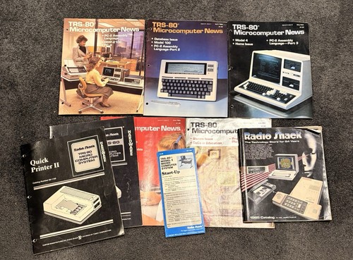 Lot Of 1980s TRS-80 Computer Magazines, Manuals: Microcomputer News ...