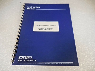 Oriel Model 75152 & 75154 Variable Frequency Chopper Instruction Manual ...