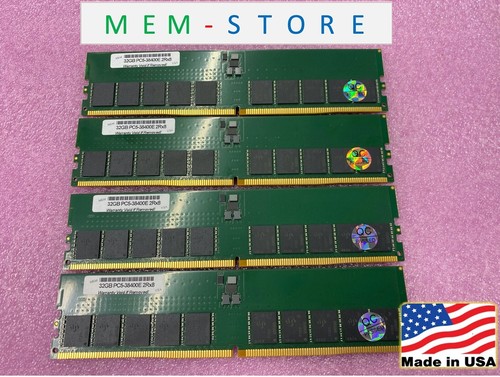 128GB 4x32GB DDR5-4800 ECC UDIMM RAM Compatible w/ Server Board AM5D4ID ...