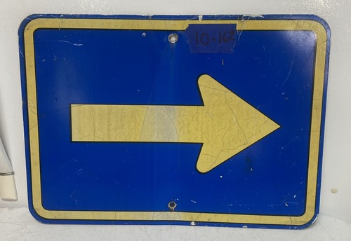 Authentic Road Traffic Street Sign Blue Arrow 15"x21" 10-162 | eBay