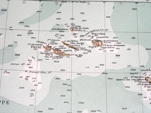 1925 VINTAGE MAP OF THE WORLD AMERICA AFRICA EUROPE ASIA AZORES CANARY ...