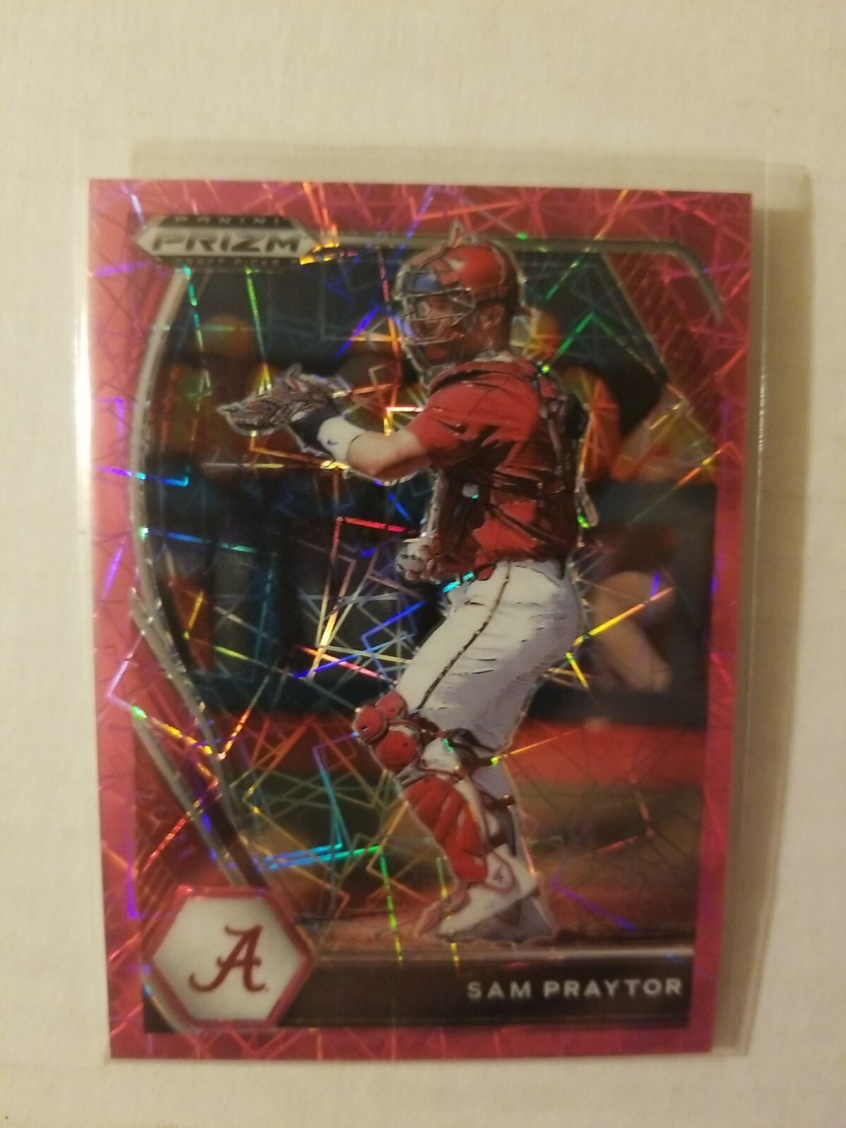 2021 Panini Prizm Draft Picks Sam Praytor Pink Prizm Miami Marlins # ...