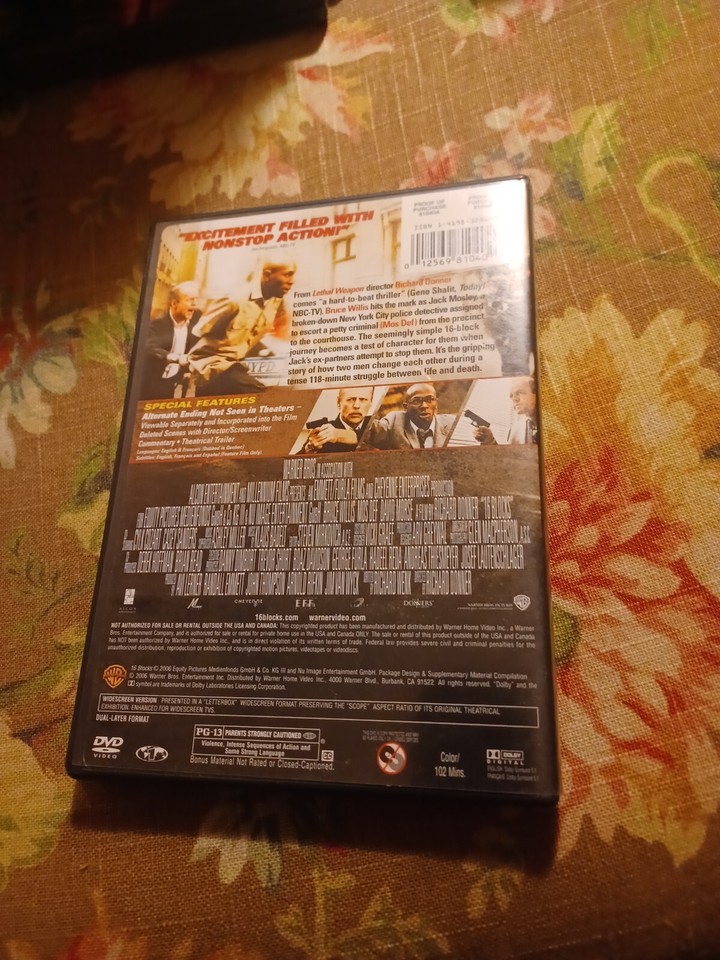 16 Blocks (DVD, 2006, Widescreen) 12569810402| eBay