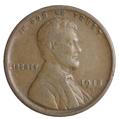 1918-D Lincoln Wheat Cent Penny F/VF Complete Your Album!! | eBay