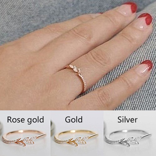 Women Alloy Bling Crystal Rhinestone Band Ring Elegant Ladies ...