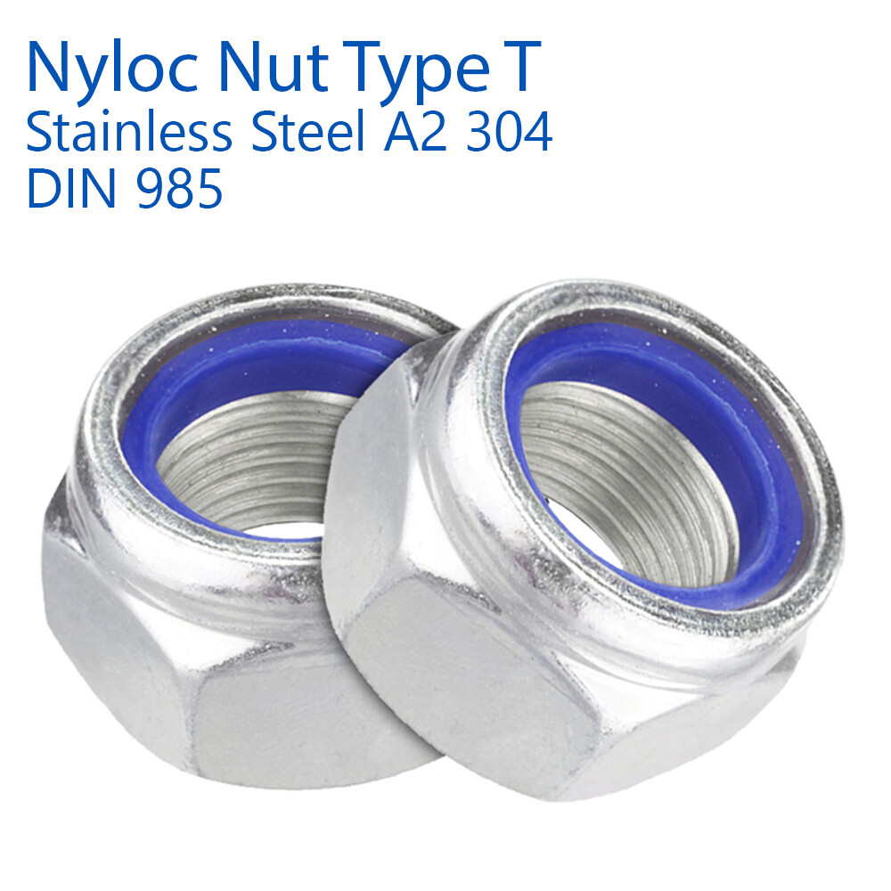 M8 Nyloc Nuts Pack Of 20 M8 Nyloc Lock Nuts - 8mm Nylon Insert Locknuts ...
