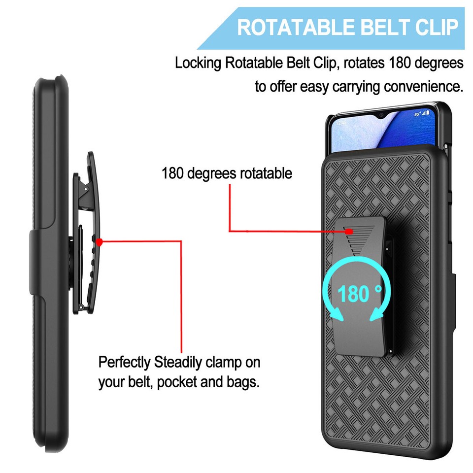 For Samsung Galaxy A16 A15 A14 A13 Phone Case Cover +Holster Belt Clip ...
