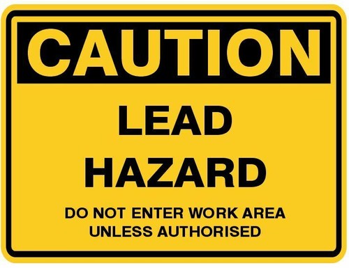 CAUTION - LEAD HAZARD - SELF ADHESIVE STICKER / DECAL / SIGN | HEALTH ...