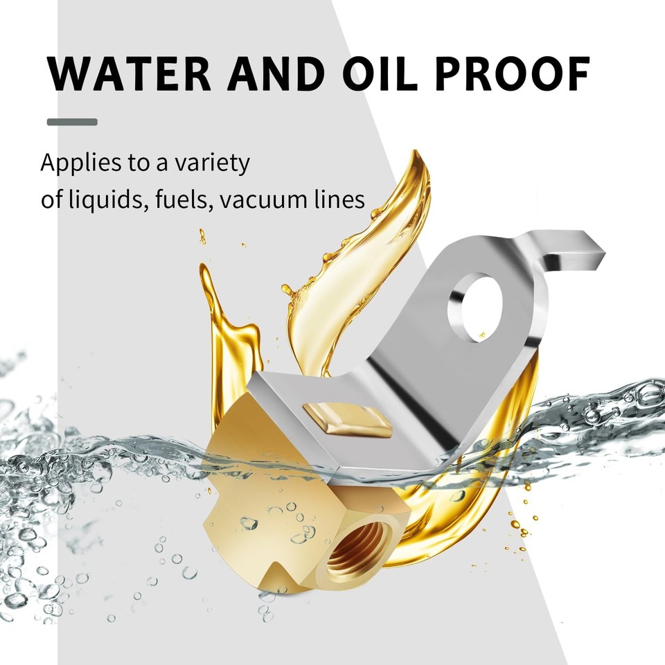 3-Way Brake Line Tee with Mounting Bracket,Brass Brake Line Fittings 3/ ...