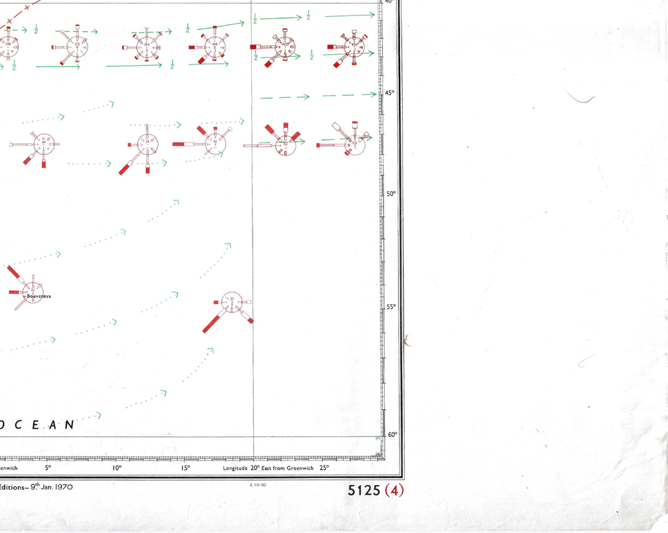 Admiralty 5125(4) Routeing Chart South Atlantic Ocean April Map Chart ...