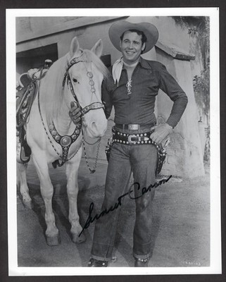 Cowboy B-Movie star Sunset Carson autographed 8x10 photo in cowboy ...