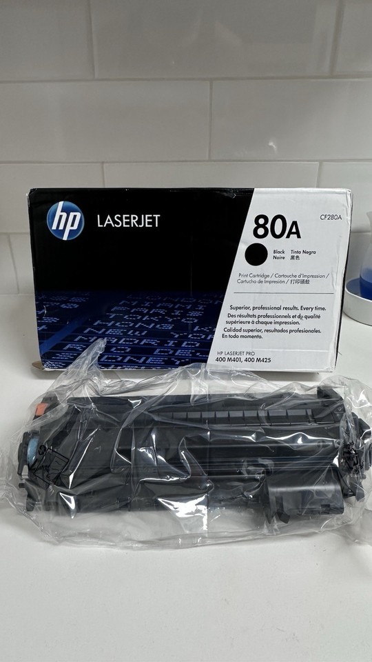 New Sealed Genuine HP 80A Laserjet Toner Print Cartridge Black CF280A ...